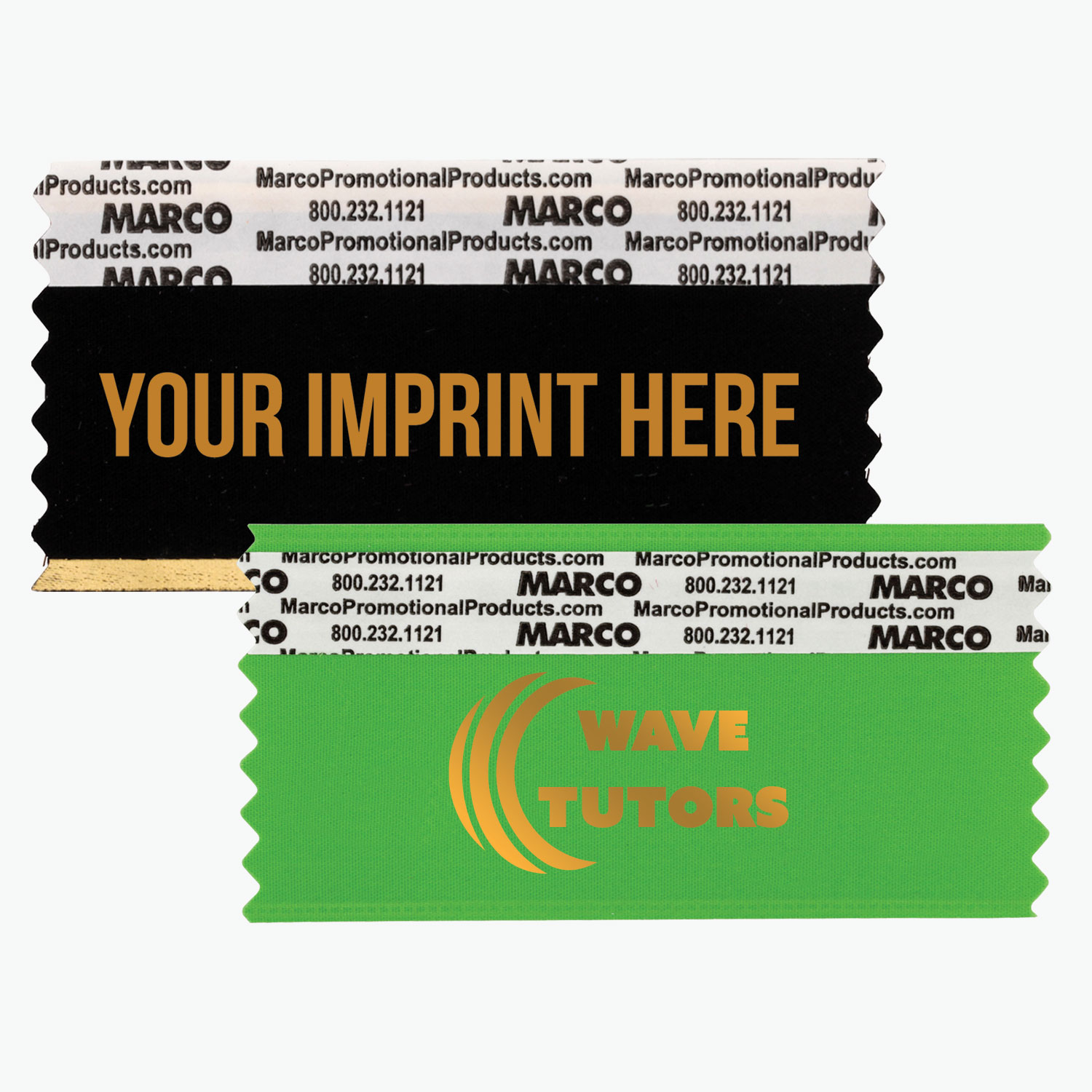 4 x 2 Horizontal Ribbon - Custom Title, H2-CUSTOM - Marco Promos