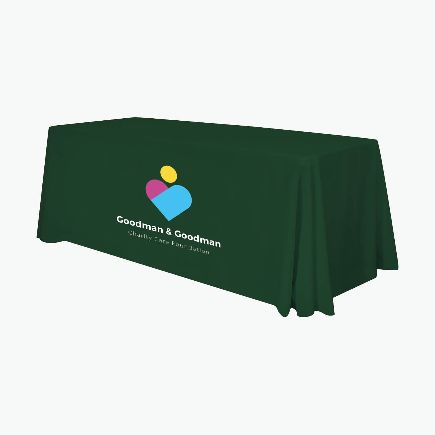6' Enviro Open Back Table Cover, DYE-22034 - MARCO Promos
