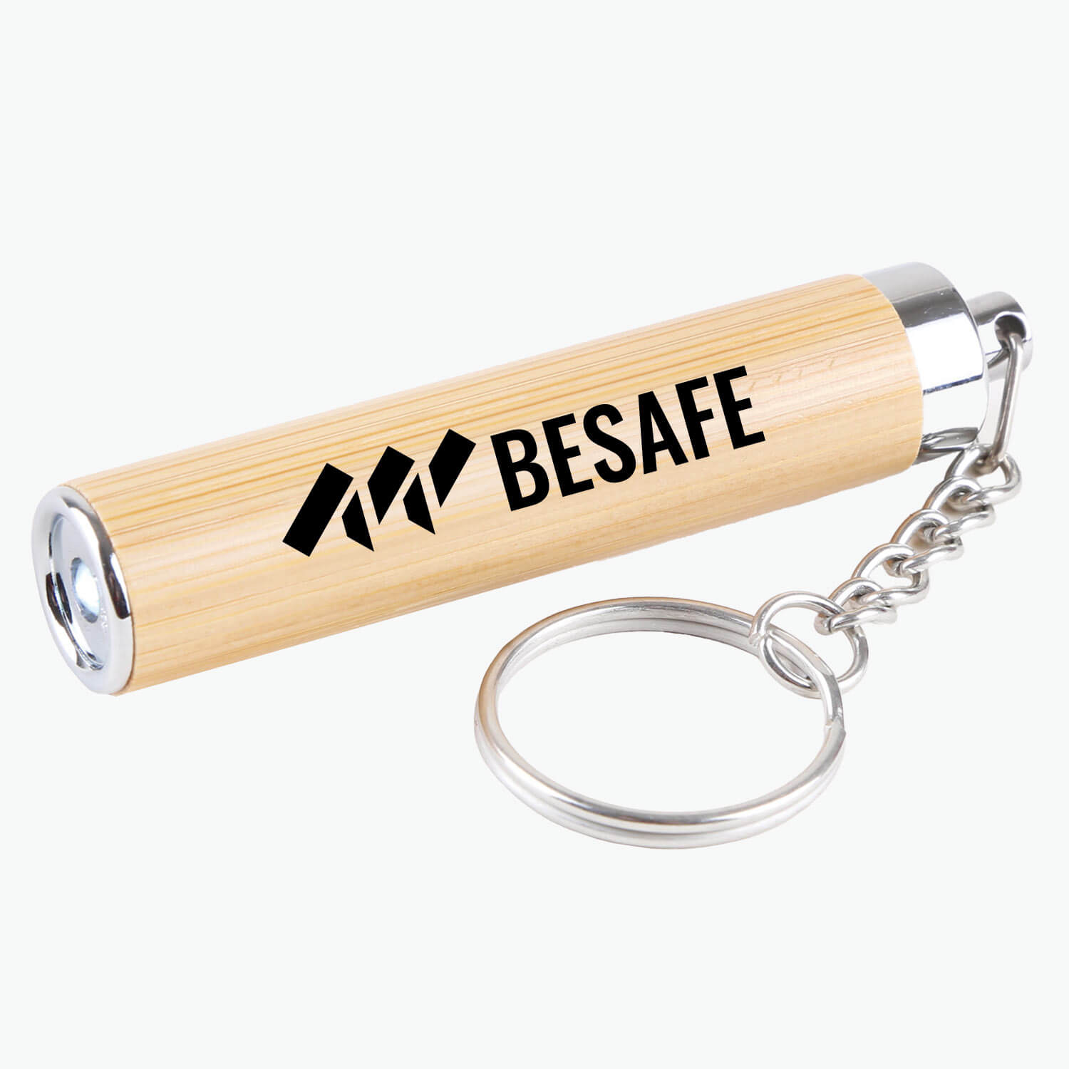 Bamboo LED Light Keychain | Marco Promos