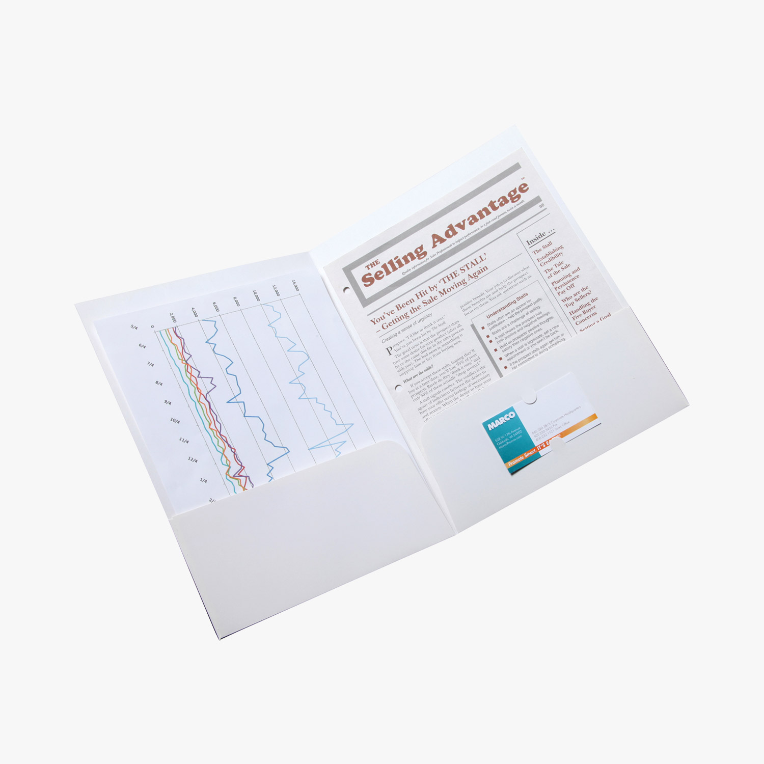 Solid Color Two Pocket Presentation Folder, FO-1203 - Marco Promos