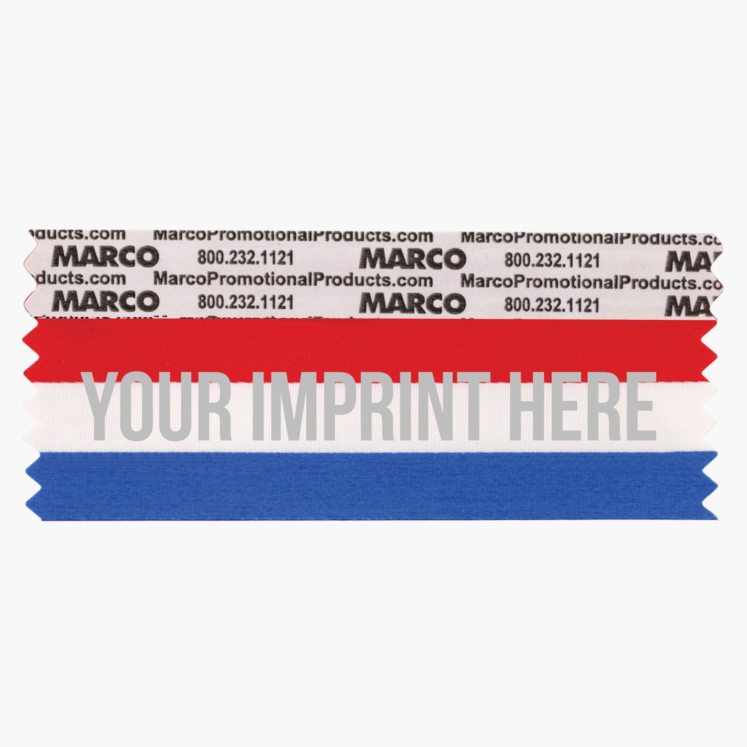 4 x 1 5/8 Horizontal Ribbon - Custom Title, H1-CUSTOM - Marco Promos