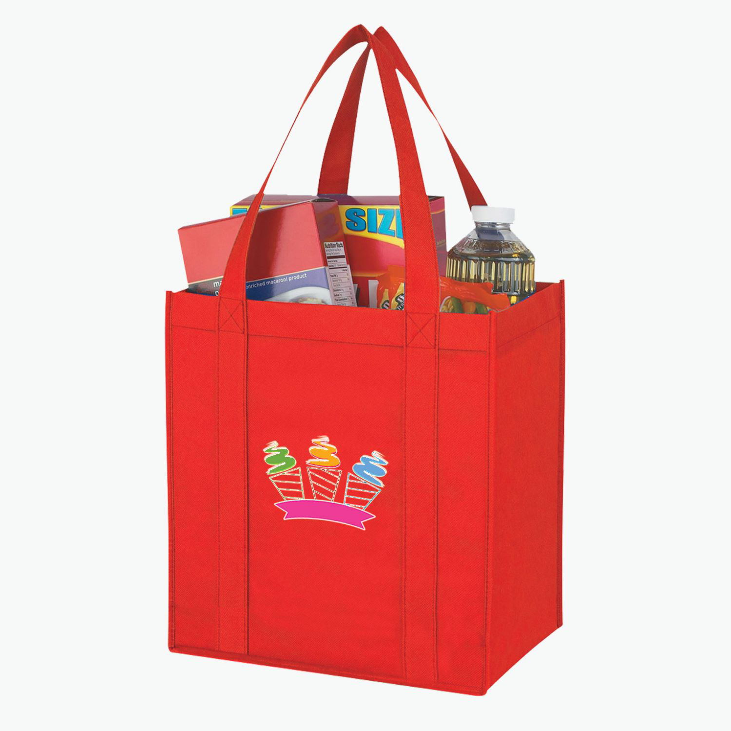 80 GSM Value Grocery Tote - 13 x 12 - Full Color, TB-1028FC - Marco Promos