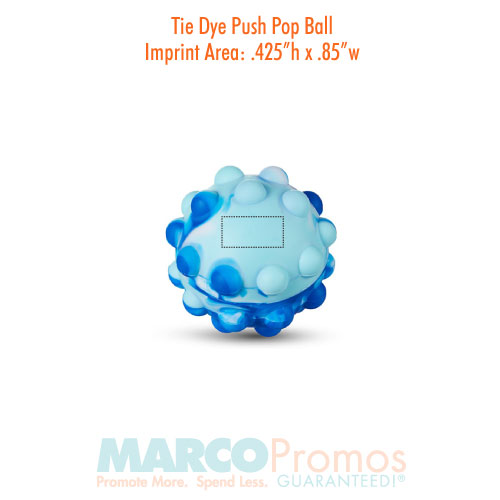 Tie Dye Push Pop Ball, GA-22043 - MARCO Promos