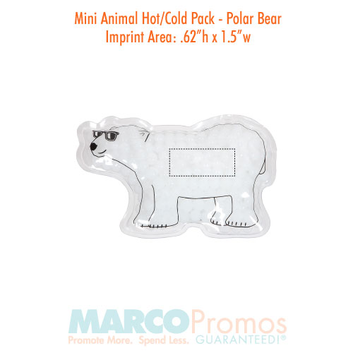 Mini Animal Hot/Cold Pack - Polar Bear | Marco Promos