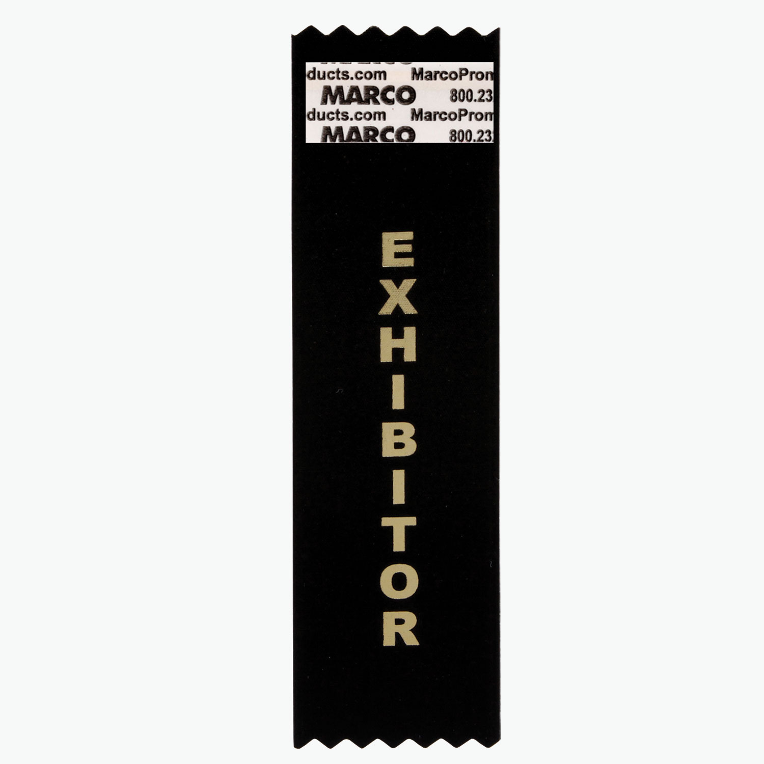 EXHIBITOR Ribbon - Vertical, V1-EXHIBITOR - Marco Promos