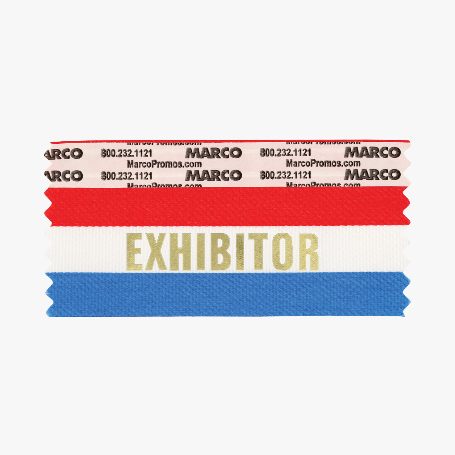 EXHIBITOR Ribbon - Horizontal, H1-EXHIBITOR - Marco Promos