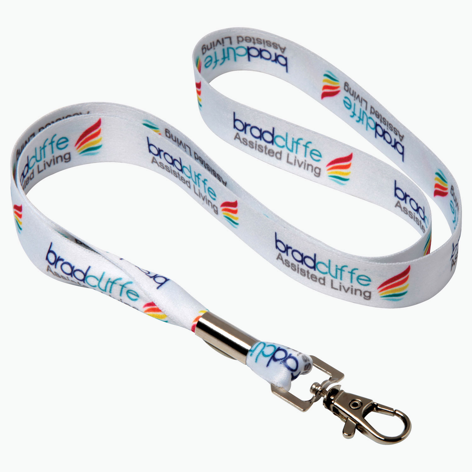 3/4 Dye Sublimated Poly Satin Lanyard w/Metal Lobster Claw Hook, LY ...