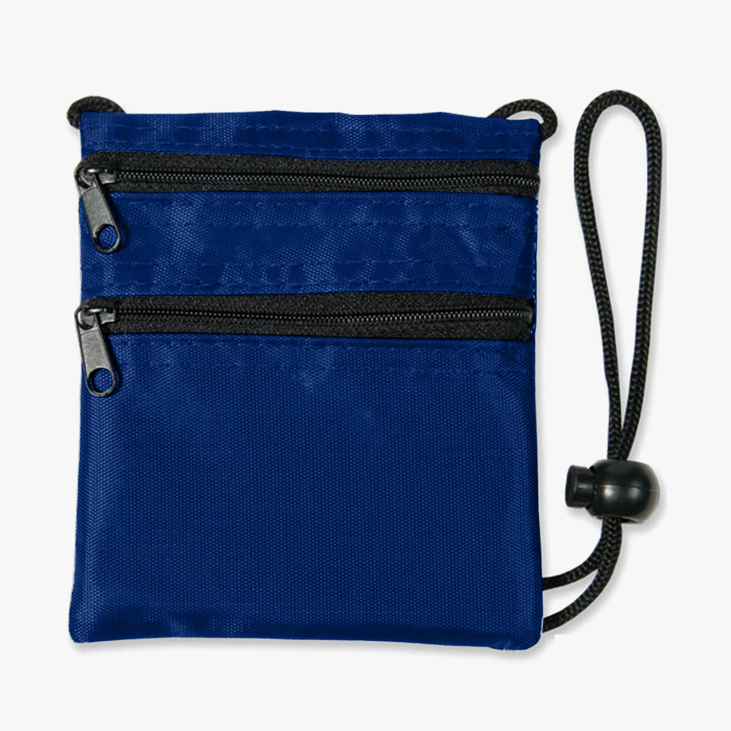 Double Zipper Neck Wallet - Blank, NW-NW5-BL - Marco Promos