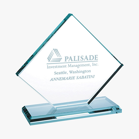 Jade Glass Diamond Shape Award, AW-1338 - Marco Promos