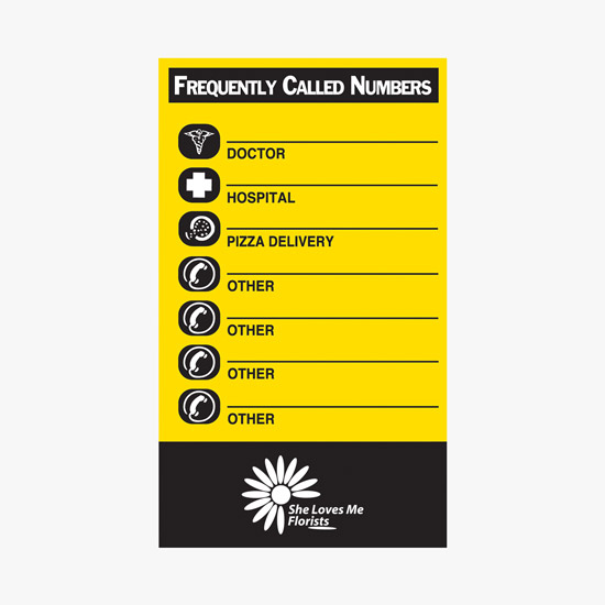 Frequently Called Numbers Magnet, GA-15099 - Marco Promos