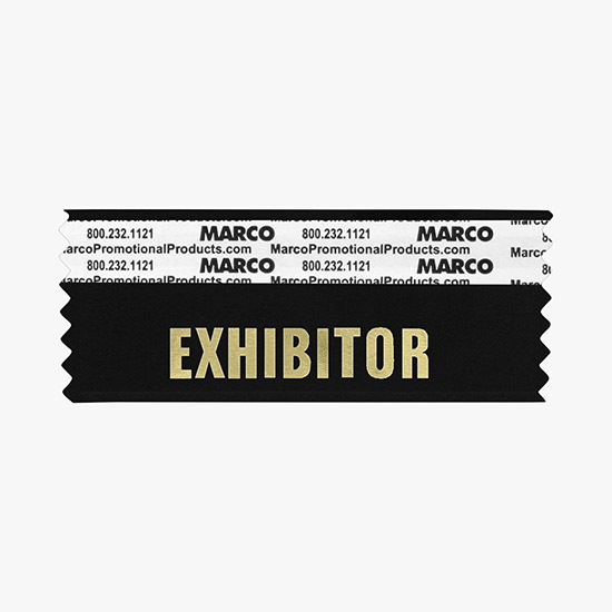 EXHIBITOR Ribbon - Horizontal, H1-EXHIBITOR - Marco Promos