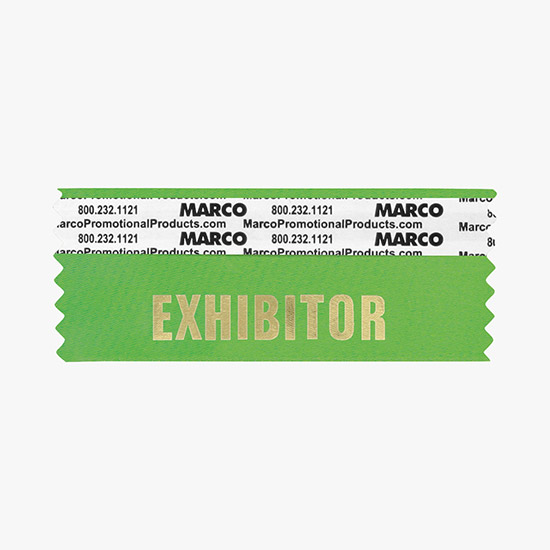 EXHIBITOR Ribbon - Horizontal, H1-EXHIBITOR - Marco Promos