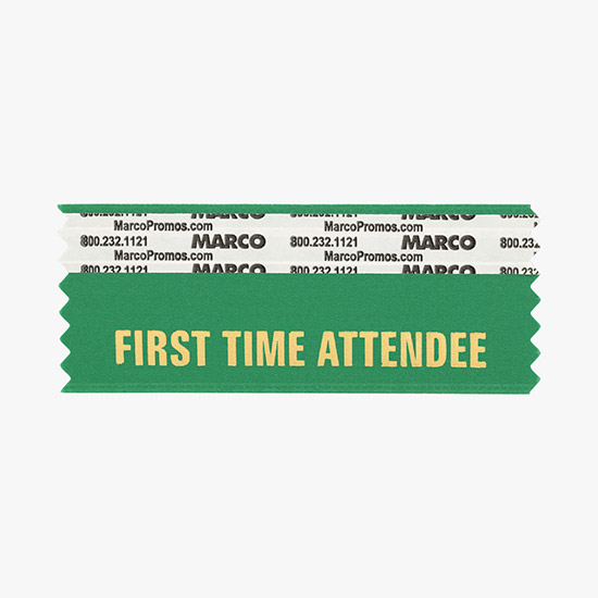 FIRST TIME ATTENDEE Ribbon - Horizontal, H1-FIRSTTIMEATT