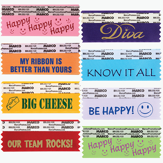 100 Assorted Fun Ribbons with Ribbon Case, H1-FUNPACK - Marco Promos