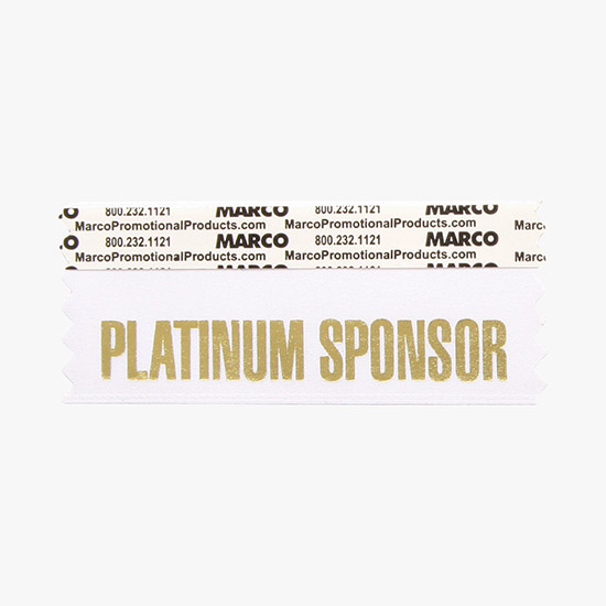 PLATINUM SPONSOR Ribbon - Horizontal, H1-PLATINUMSPON