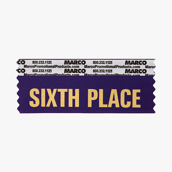 SIXTH PLACE Ribbon - Horizontal, H1-SIXTHPLACE