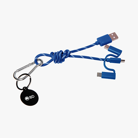 3-in-1 Knot Charging Cable Keychain, OF-19018 - Marco Promos