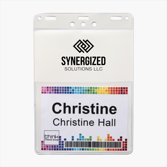 6 1/2 x 4 1/2 Trade Show Badge Caddy - Printed - Slotted, TSBC-PR-SLH ...