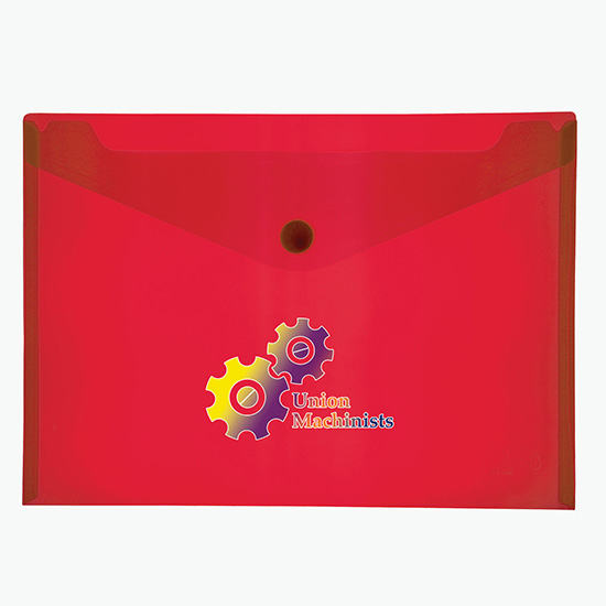 Velcro® Closure Translucent Portfolio - Full Color, VIE-01A-FC