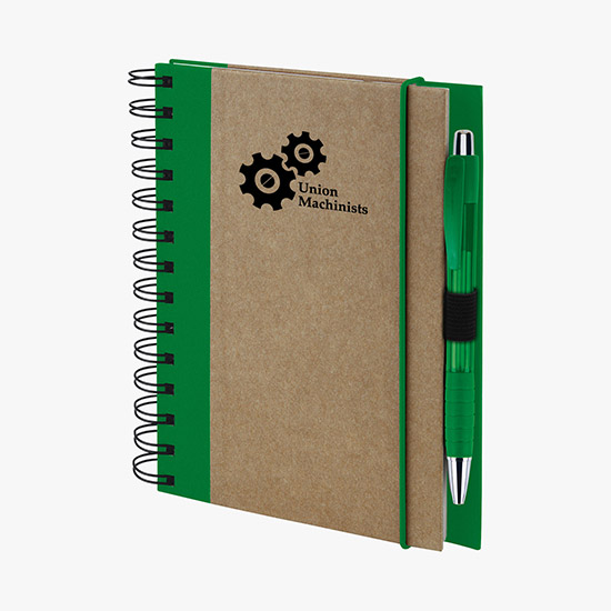 Recycled Notebook with Matching Pen, WPE-608 - Marco Promos