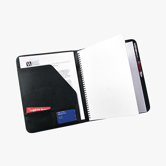 Deluxe Padfolio with Spiral Notebook, WP-1000 - Marco Promos