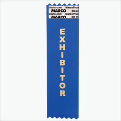 EXHIBITOR Ribbon - Horizontal, H1-EXHIBITOR - Marco Promos
