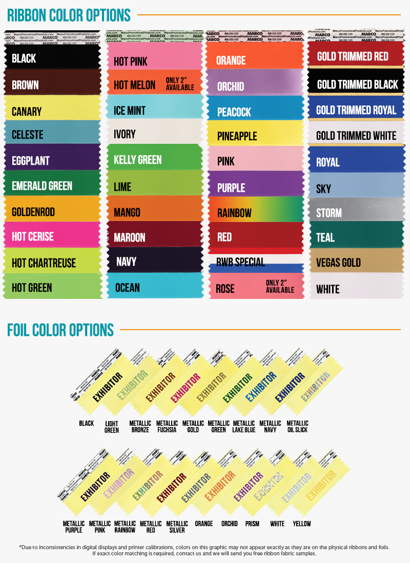 4 x 1 5/8 Horizontal Ribbon - Custom Title, H1-CUSTOM - Marco Promos